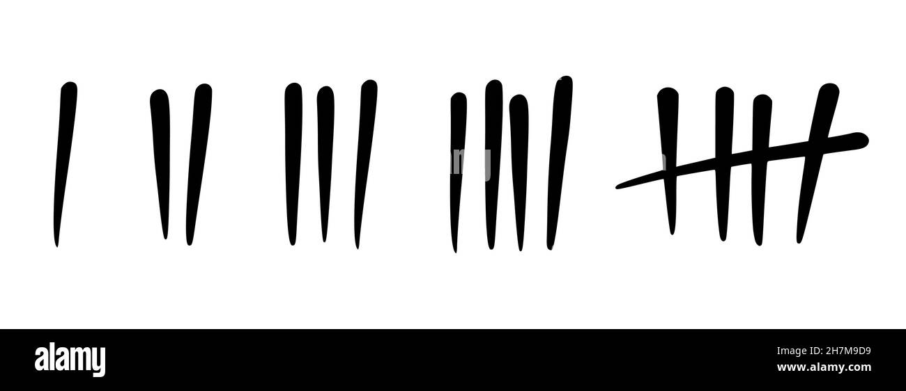 Tally marks to count days in prison. Tally marks for math lessons ...