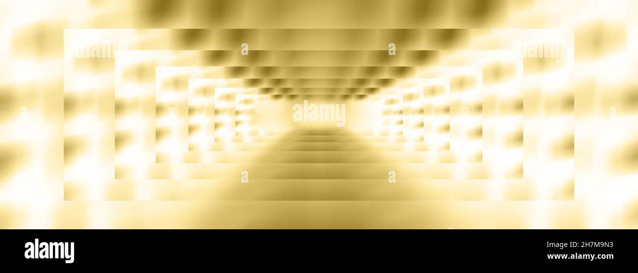 An abstract concentric golden block shape background image Stock Photo ...