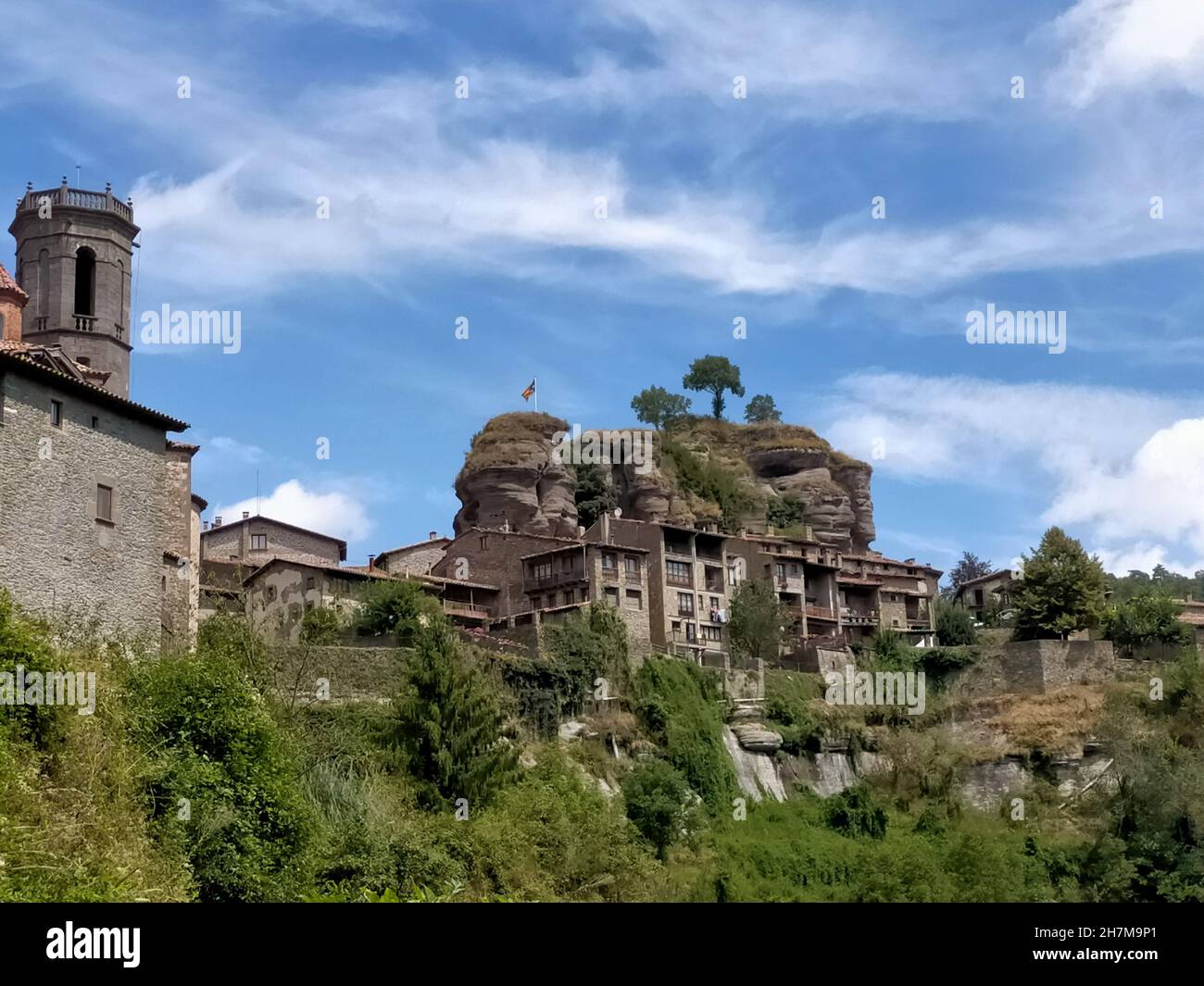 Beautiful shot of a medieval Pueblo building ( Rupit) in Spain Stock ...