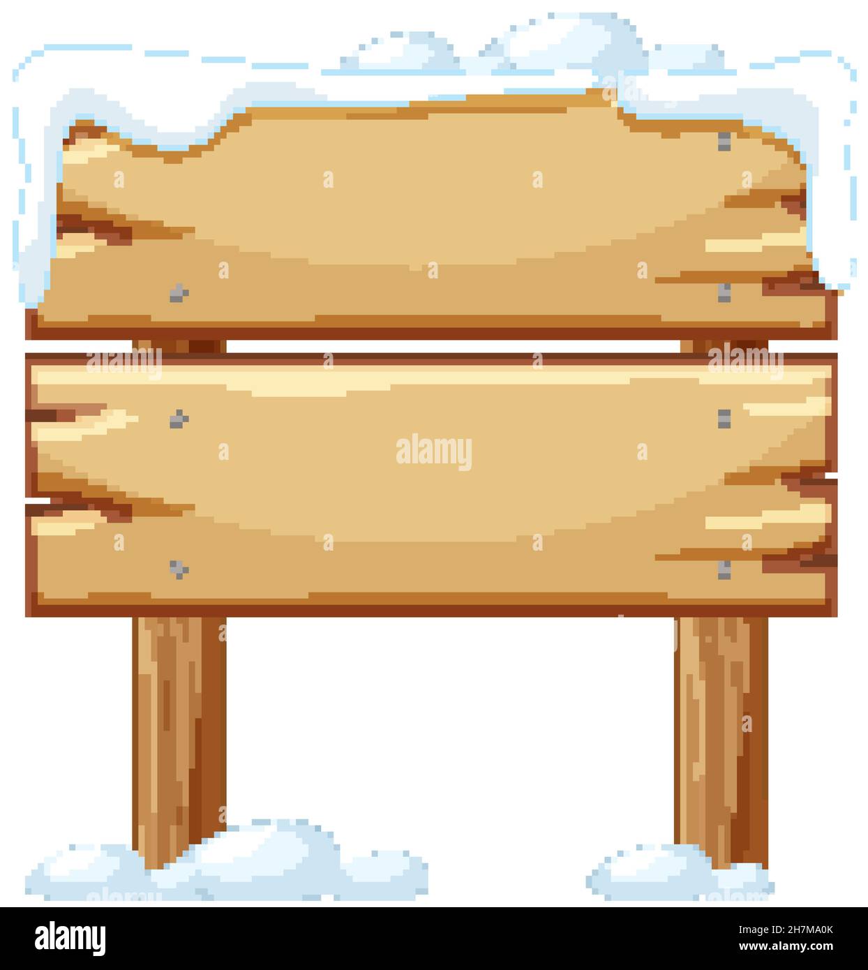 Wooden signboard in cartoon style illustration Stock Vector Image & Art ...