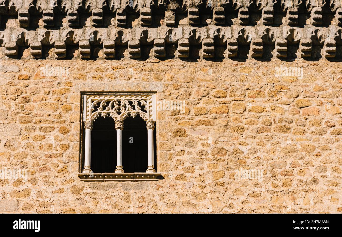 Window and old wall of an old medieval castle Stock Photo - Alamy