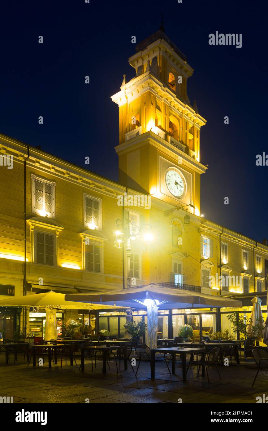 Governor Palace of Parma at night Stock Photo - Alamy