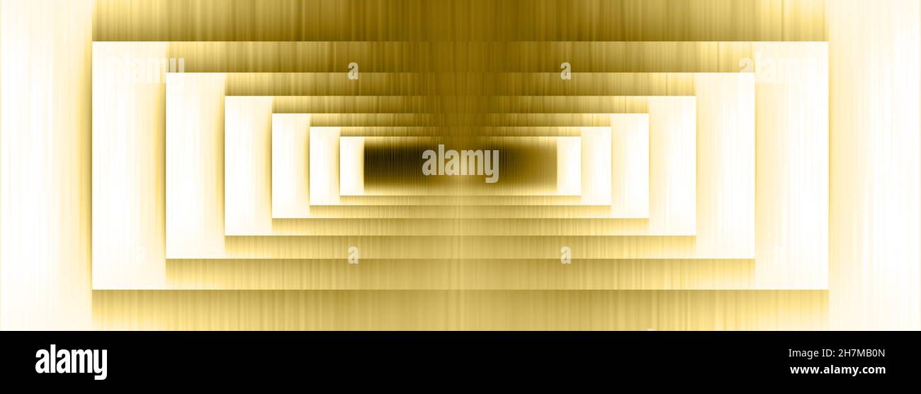 An abstract concentric golden block shape background image Stock Photo ...
