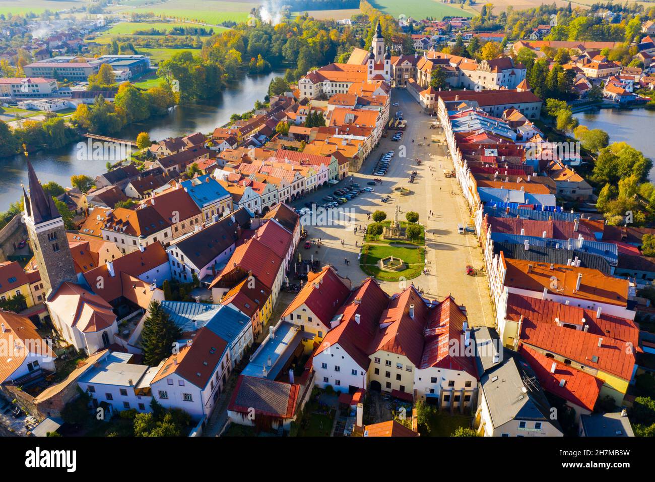 Aerial view of Telc, Czech Republic Stock Photo - Alamy