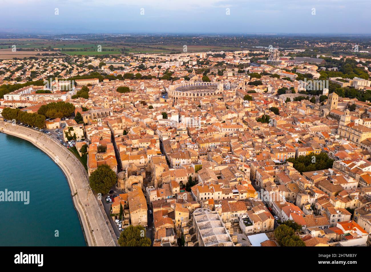 Bird's eye view of Arles, France Stock Photo - Alamy