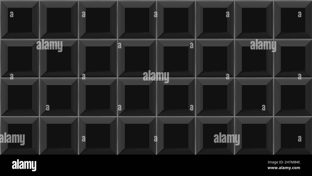 Black square subway tile seamless pattern. Wall with brick texture ...