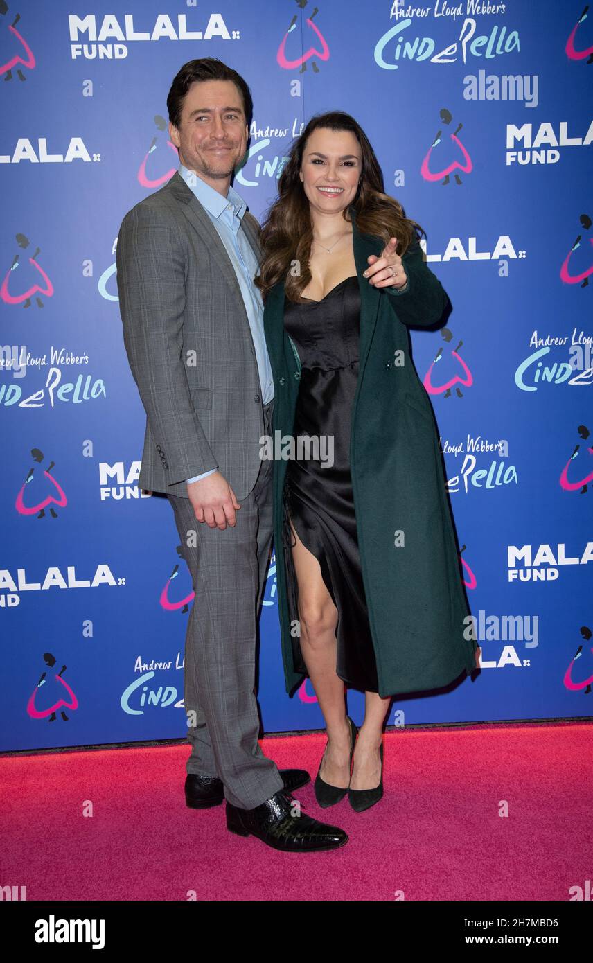 London, UK. 22nd Nov, 2021. Samantha Barks (R), and her fiance Alex ...