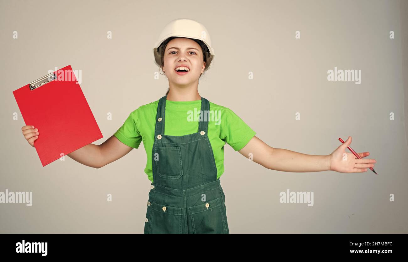 future engineer. happy kid use architecture document project. building ...