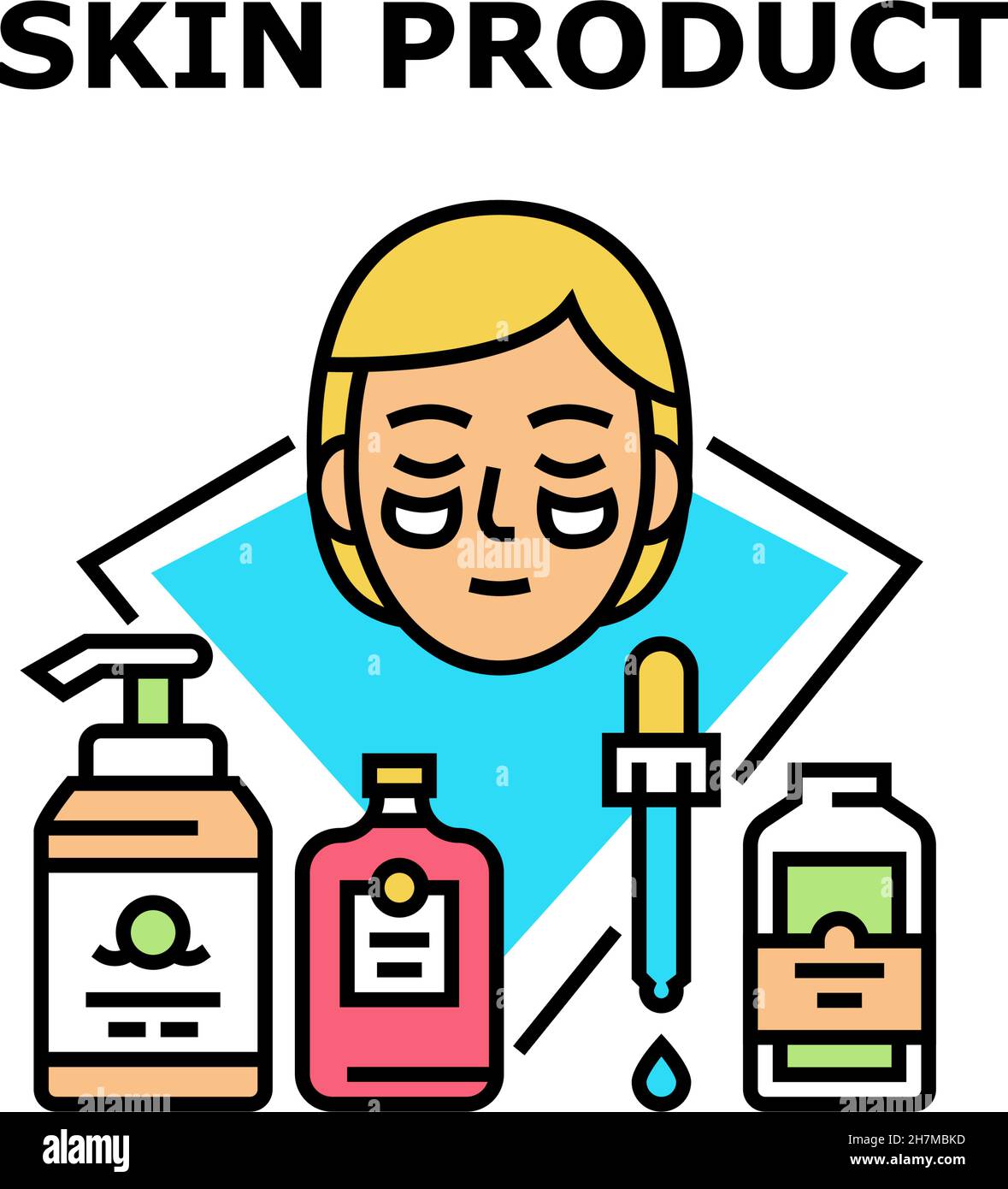 Skin Product Vector Concept Color Illustration Stock Vector Image & Art ...