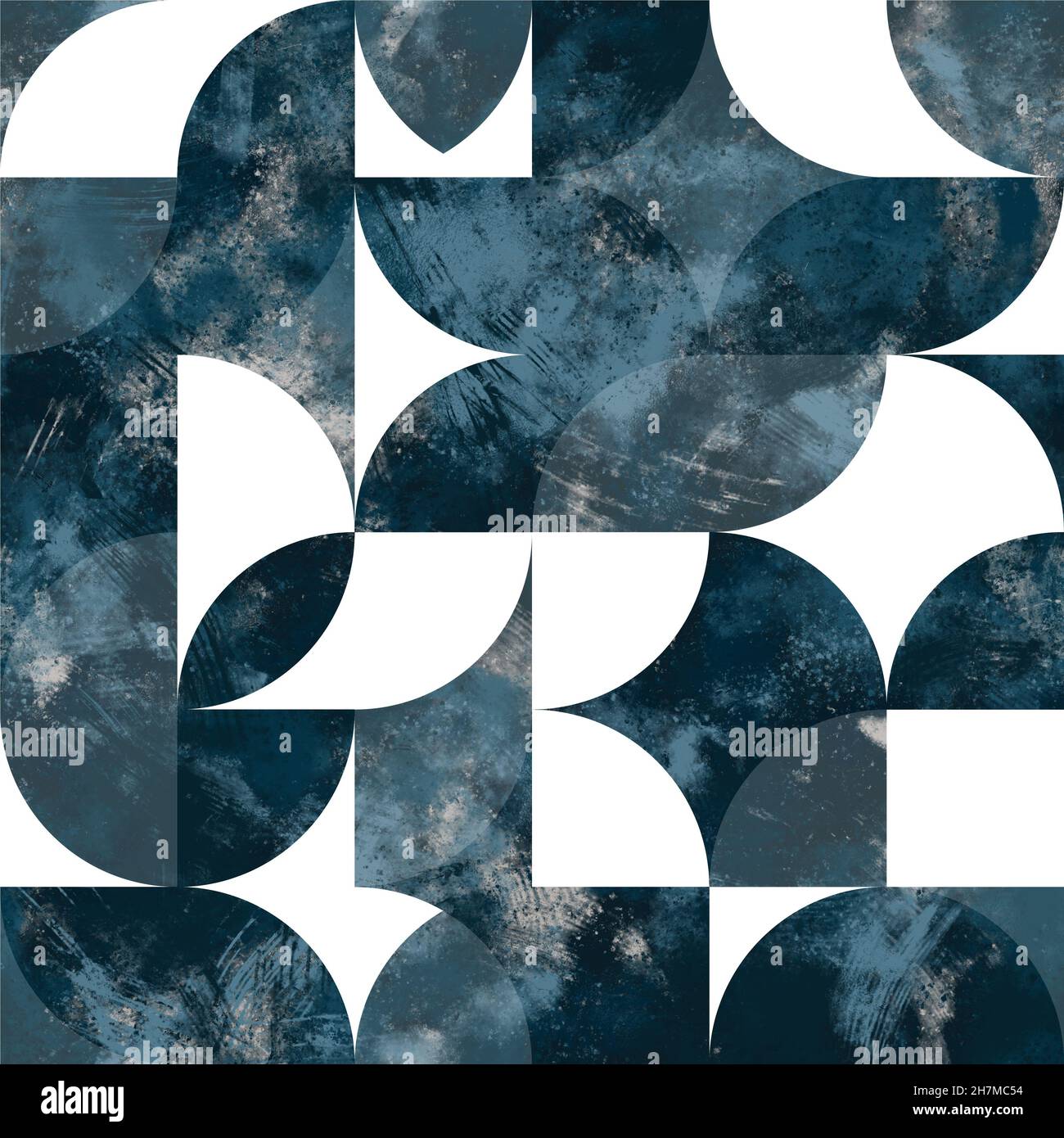 Seamless navy blue and white abstract grungy seamless surface pattern ...