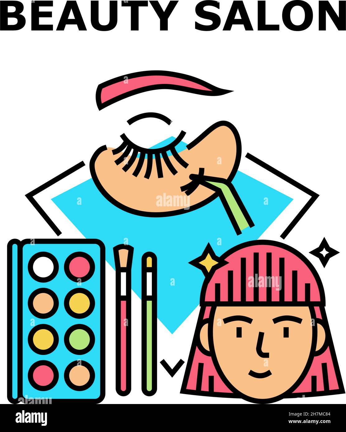 Beauty Salon Vector Concept Color Illustration Stock Vector Image & Art ...