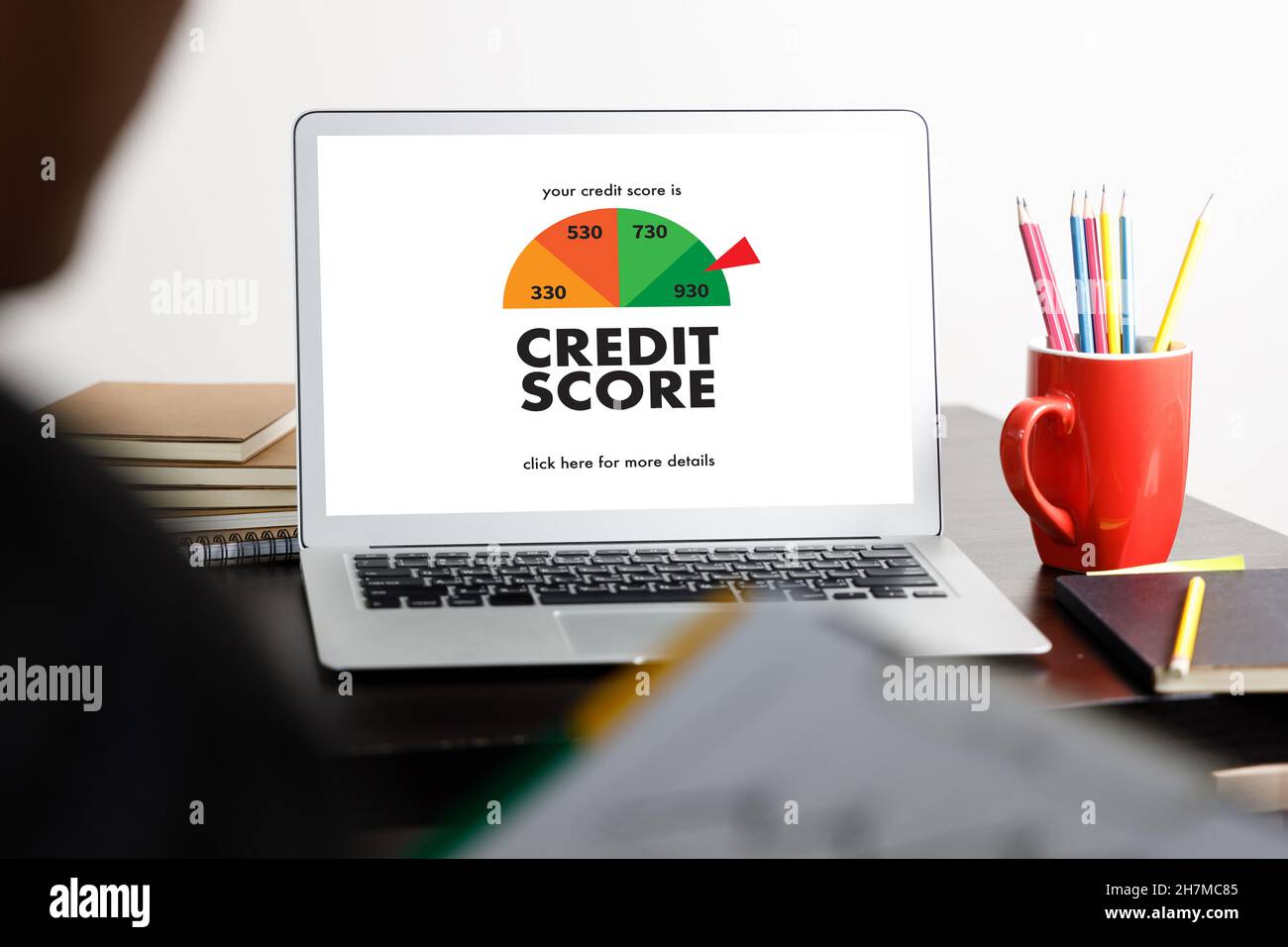 CREDIT SCORE (Businessman Checking Credit Score Online and Financial ...