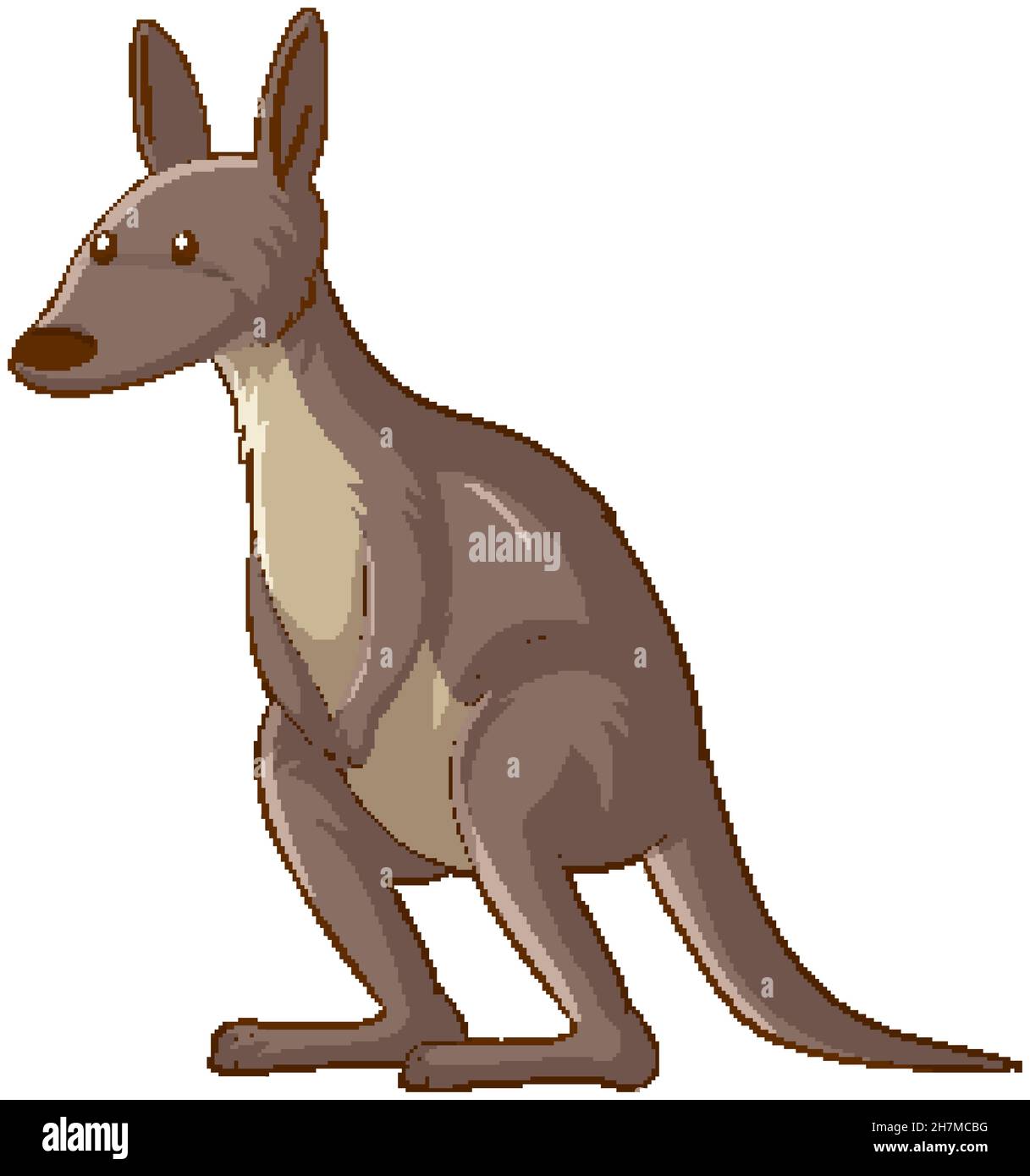 Kangaroo cartoon on white background illustration Stock Vector Image ...