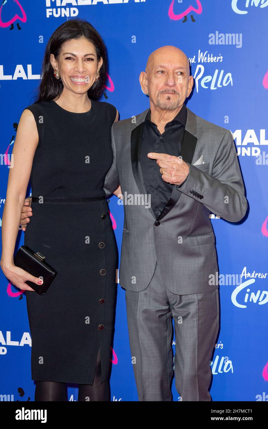 Daniela Lavender (L), and Ben Kingsley (R) pose for a picture at the ...