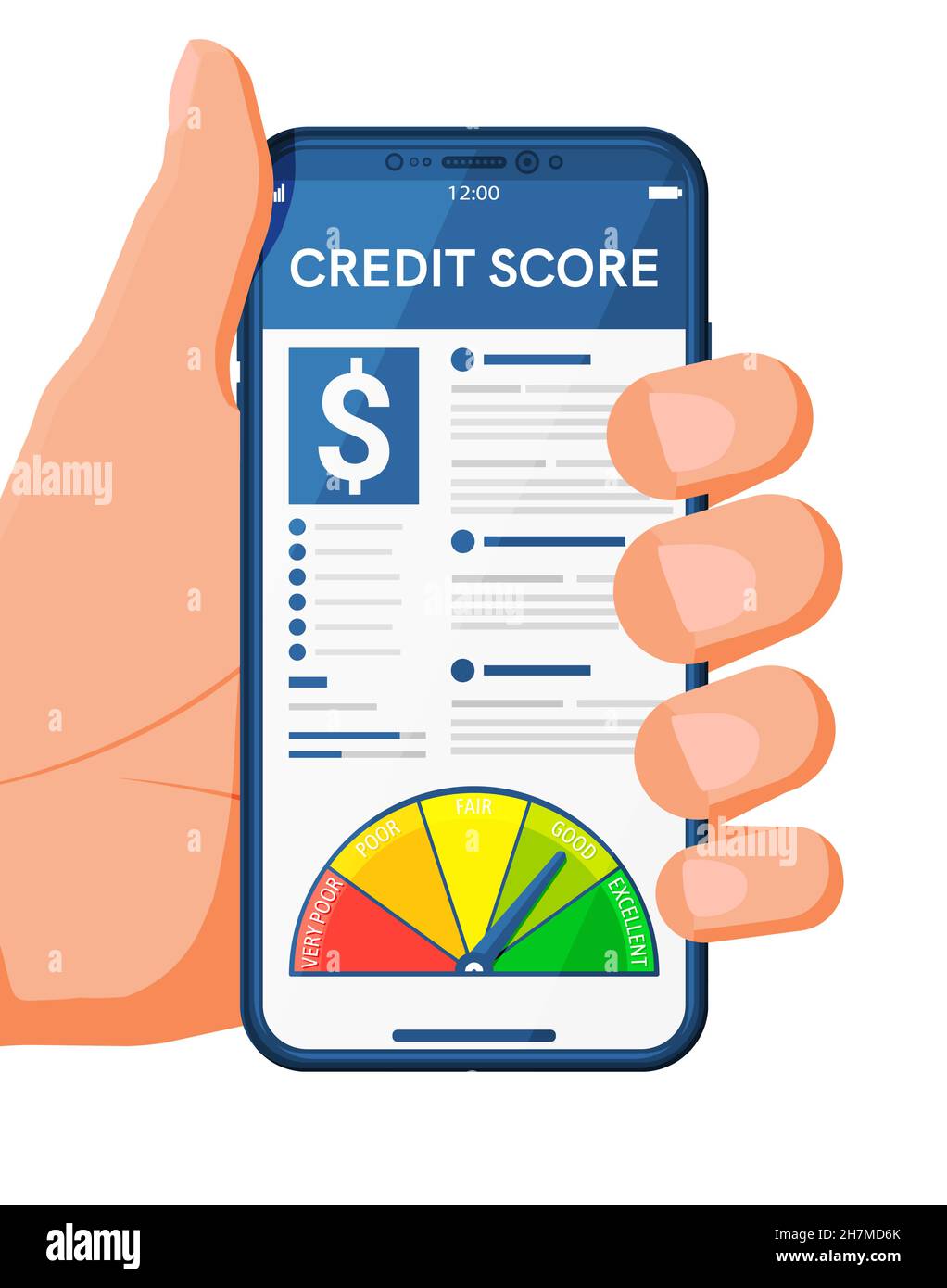 Credit score app Stock Vector Images - Alamy