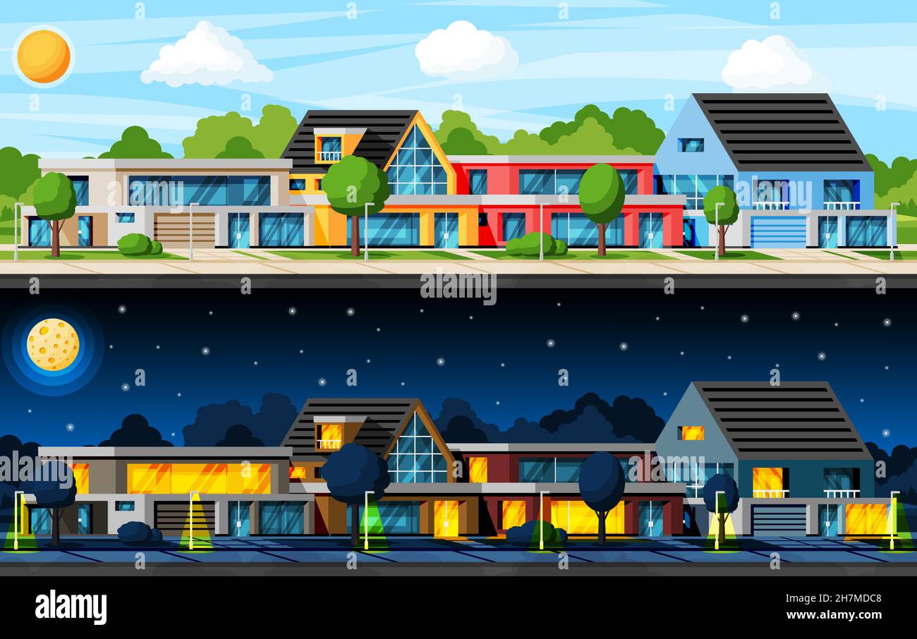 House garden window night Stock Vector Images - Alamy