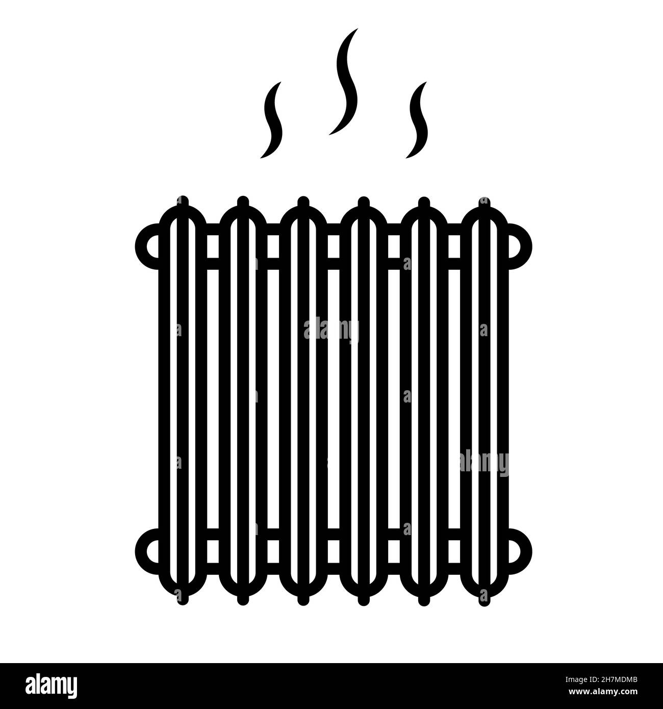 Radiator icon on a white background. Heater symbol. Cooler sign. flat ...