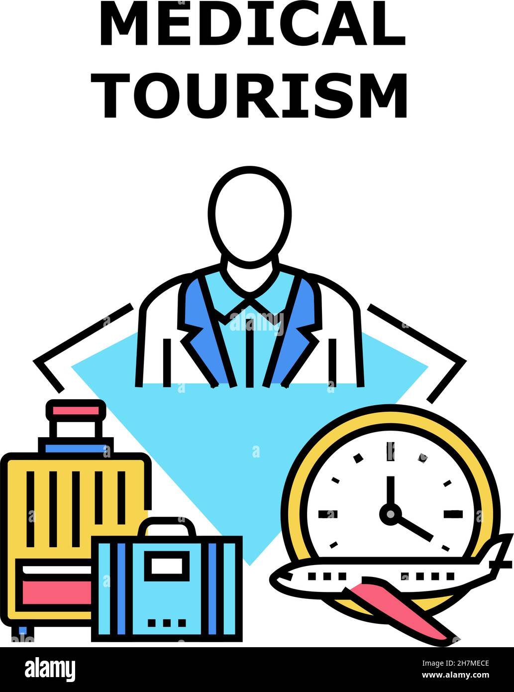 Medical Tourism Vector Concept Color Illustration Stock Vector Image ...