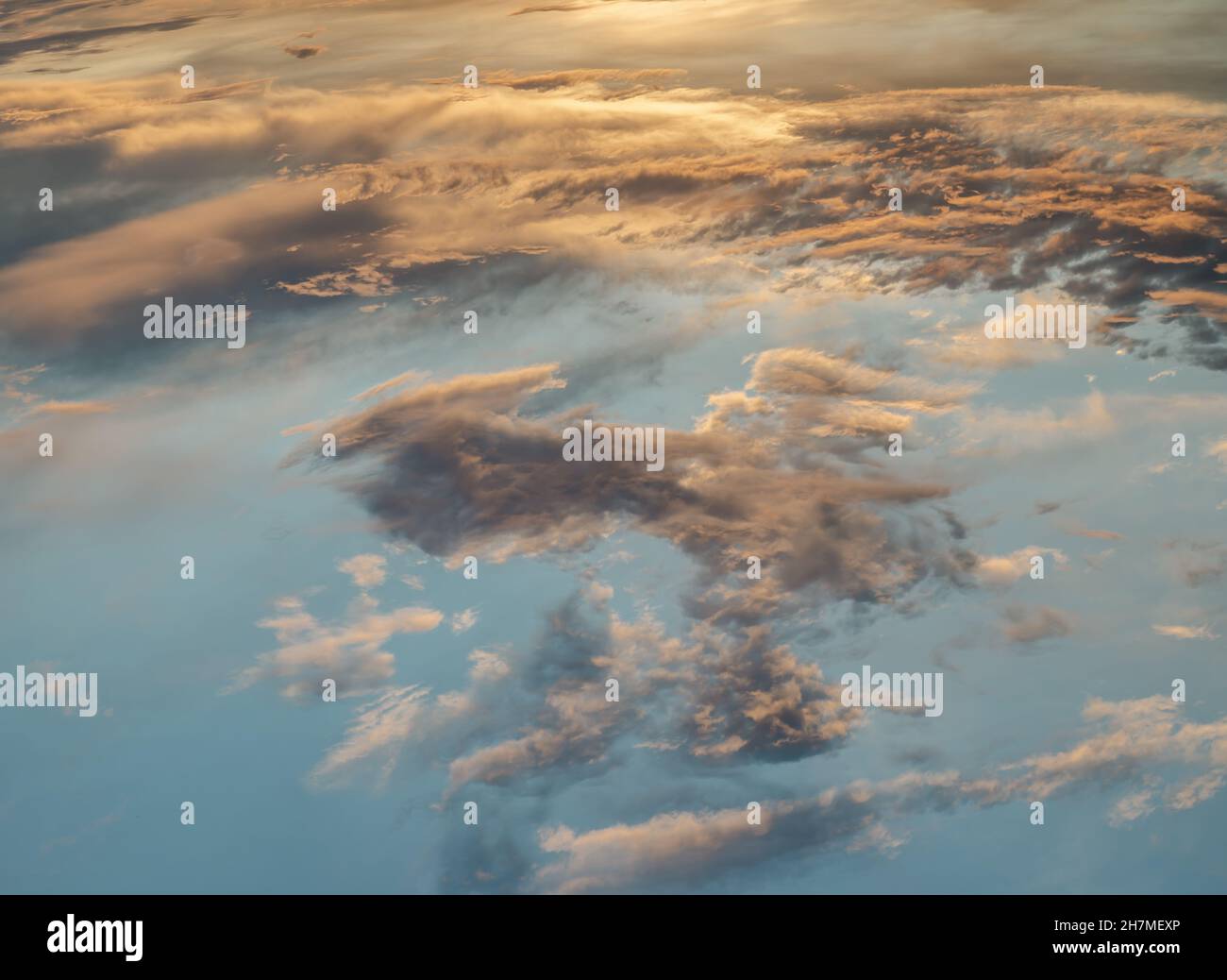 Beautiful sunset sky above clouds with dramatic light, Beautiful ...