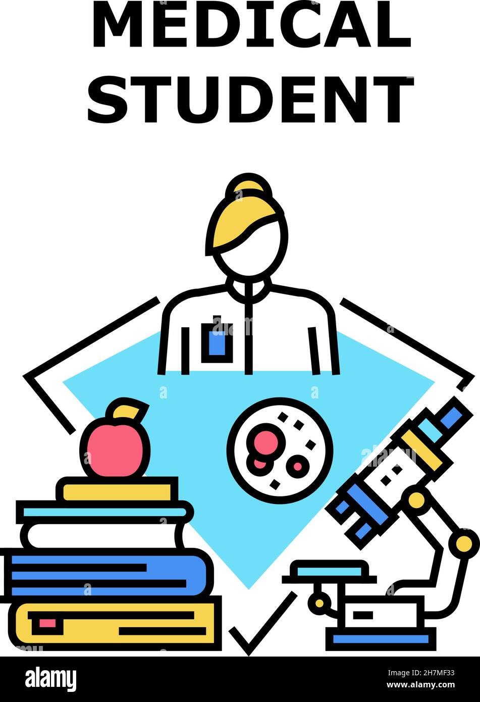 Medical Student Vector Concept Color Illustration Stock Vector Image ...