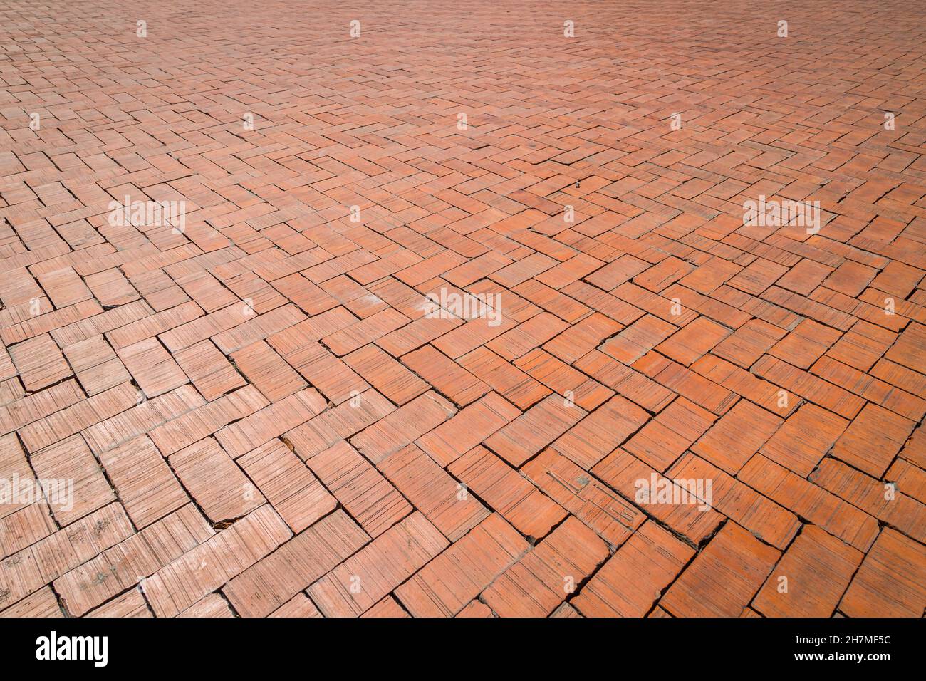 Red brick paving stones floor background Stock Photo - Alamy