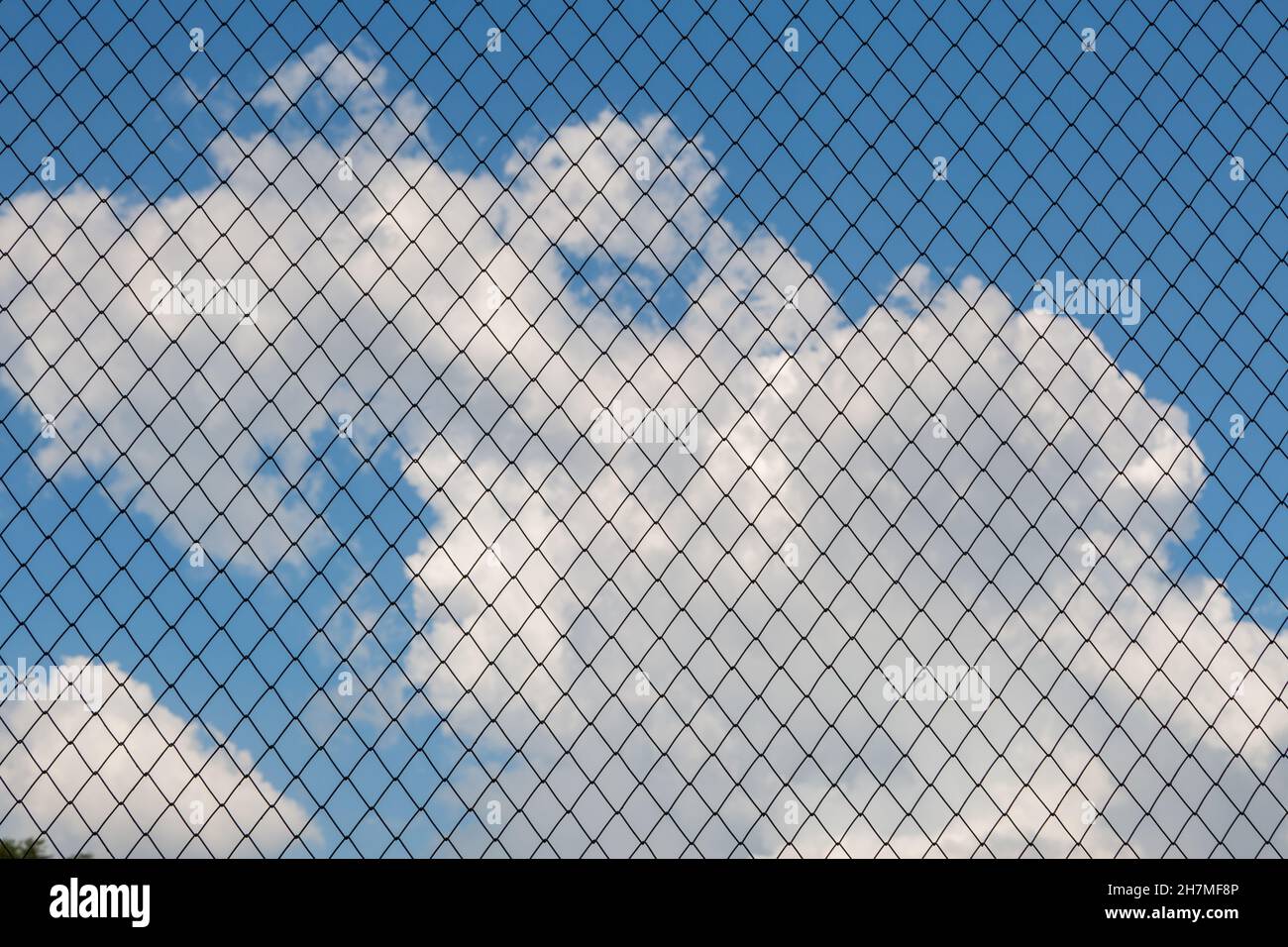 Steel Nets with blue sky background Stock Photo - Alamy