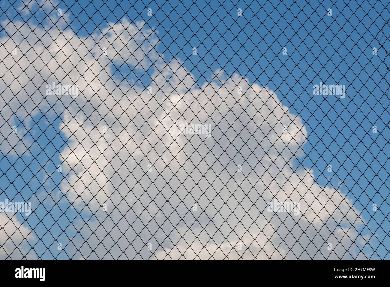 Steel Nets with blue sky background Stock Photo - Alamy