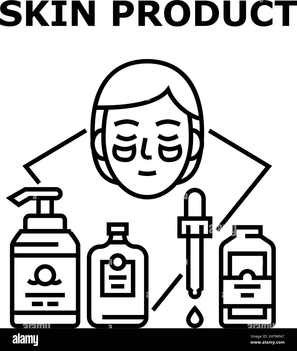 Skin Product Vector Concept Black Illustration Stock Vector Image & Art ...