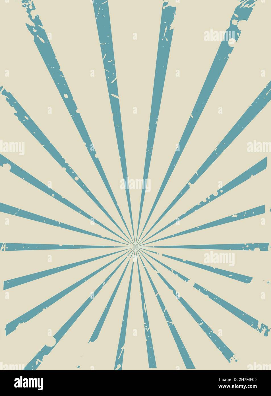 Sunlight retro vertical grunge background. Blue and beige color burst ...