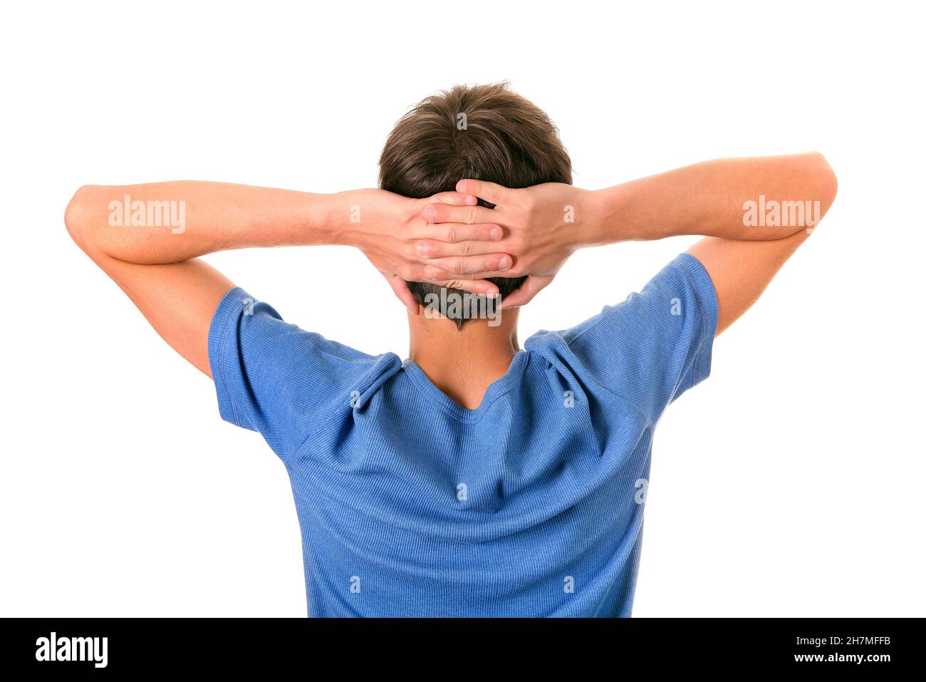 Rear View of the Successful Man Isolated on the White Background Stock ...