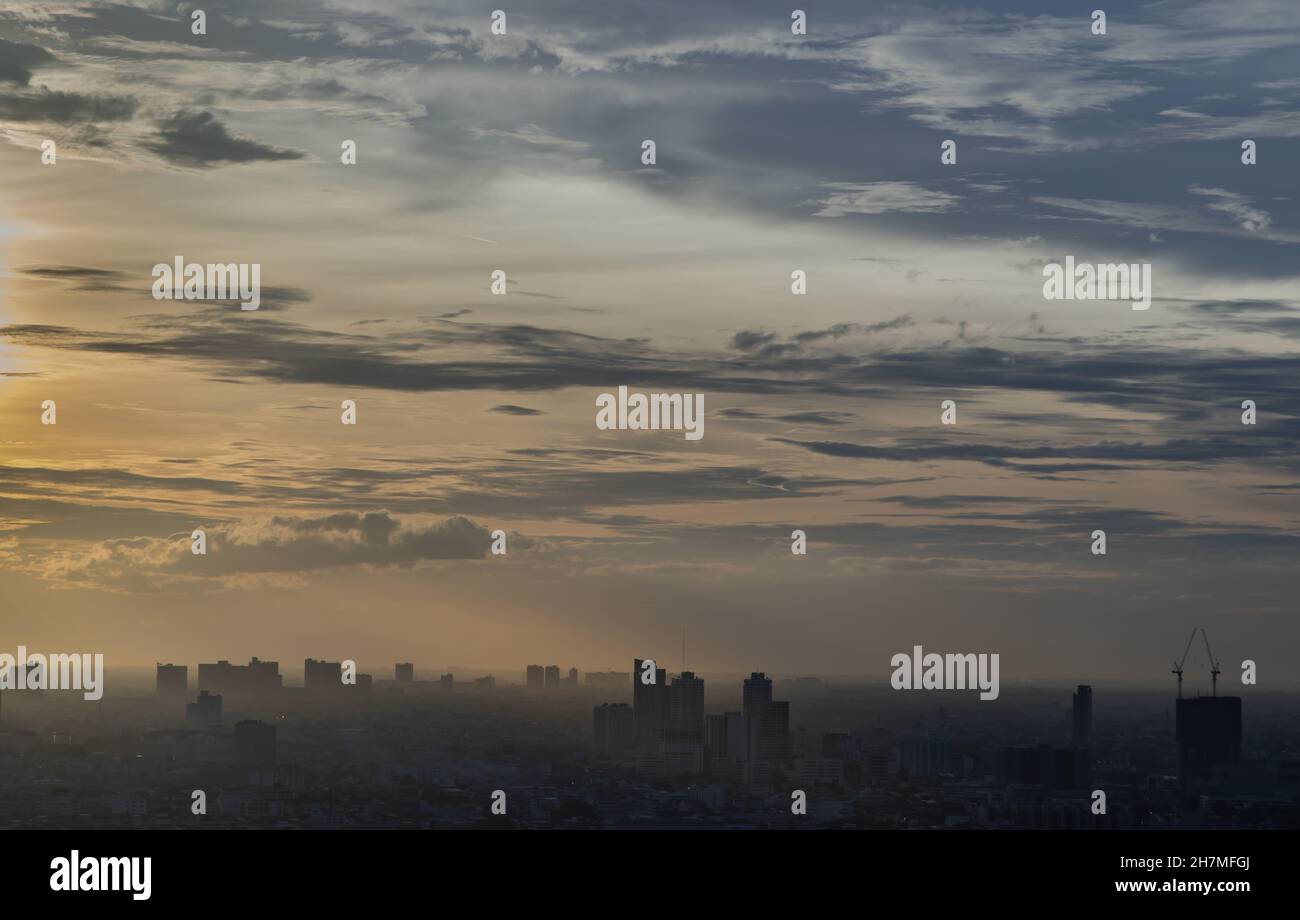 Beautiful sunset sky above clouds with dramatic light, Beautiful ...