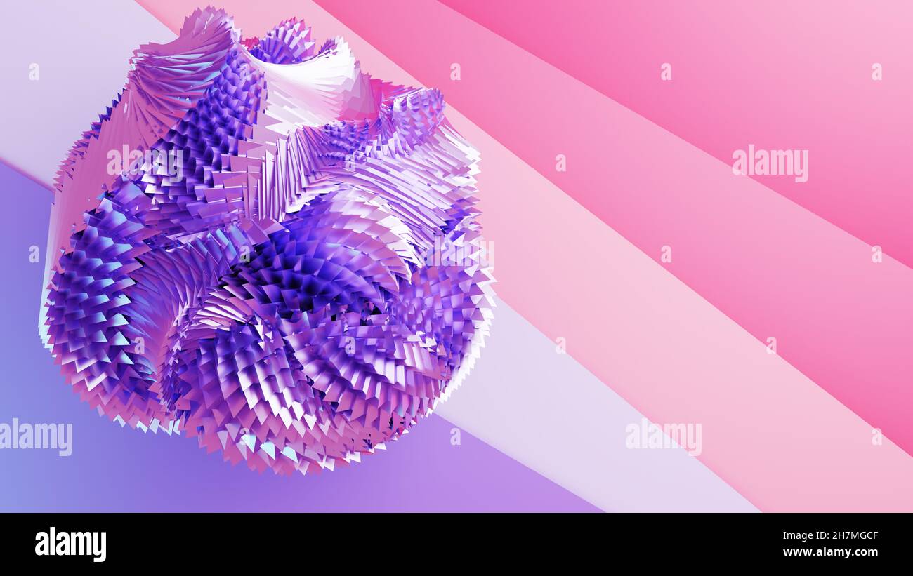 Colorful 3D illustration of a complex geometrical shape Stock Photo - Alamy