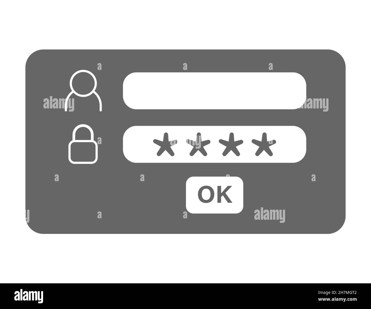 window icon for logging in to the system, website or application. Flat ...