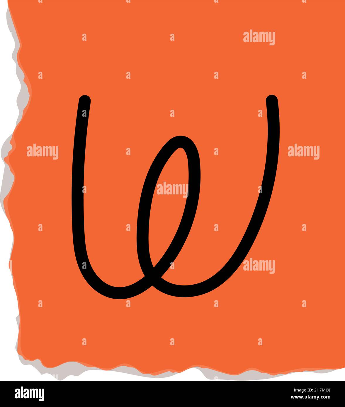 ransom paper with letter W Stock Vector Image & Art - Alamy