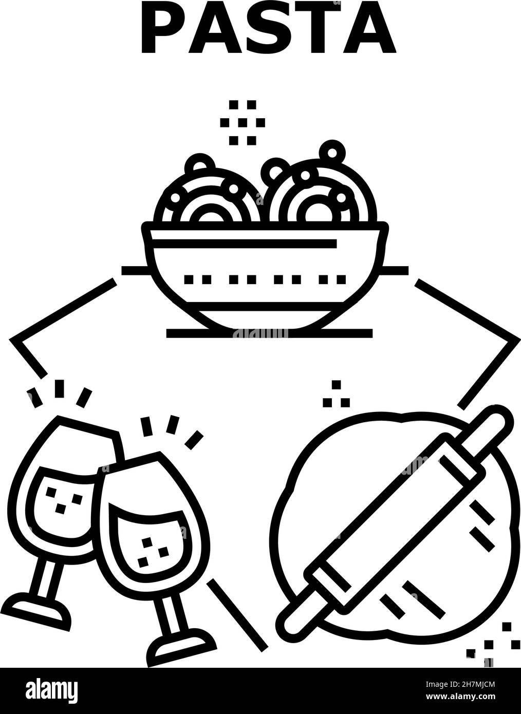 Dish homemade pasta cooked Black and White Stock Photos & Images - Alamy