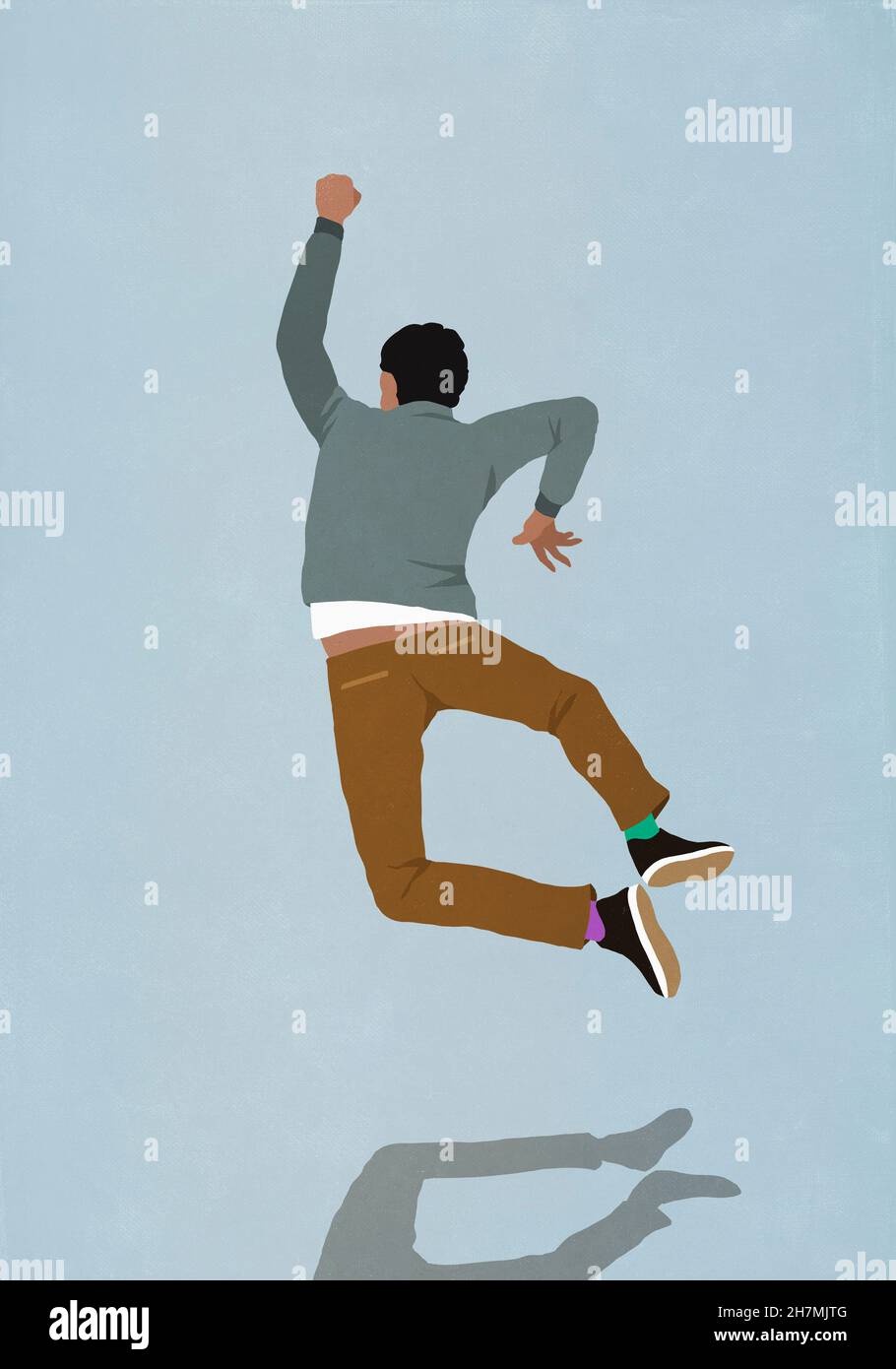 Happy man jumping for joy Stock Photo - Alamy