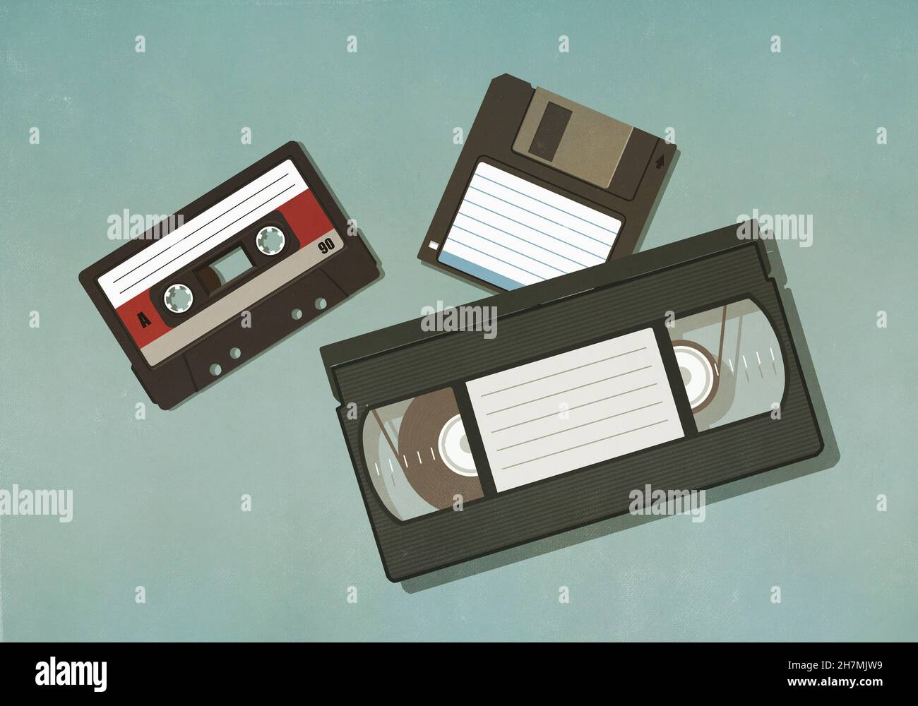 Cassette tape, VHS tape and floppy disk Stock Photo - Alamy Cassette tape, VHS tape and floppy disk Stock Photo - Alamy