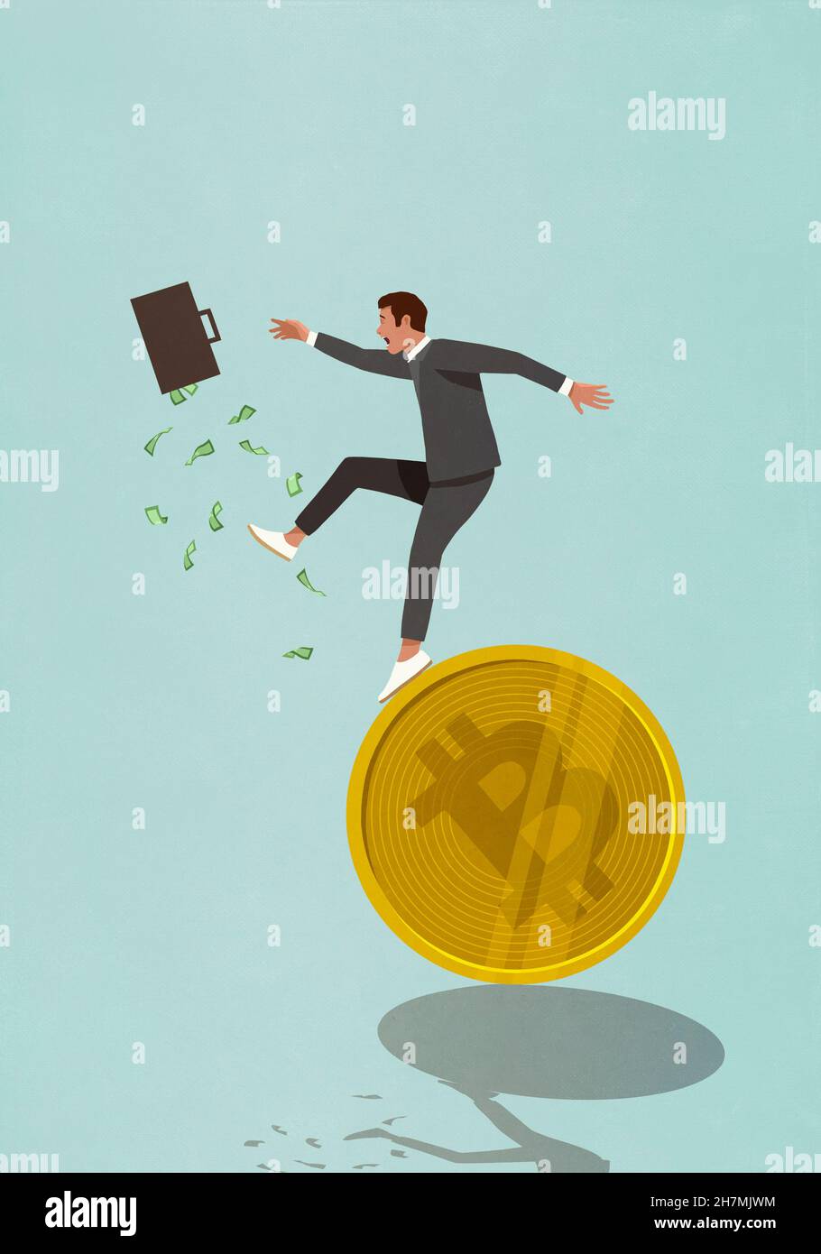 Bitcoin standing on falling hi-res stock photography and images - Alamy