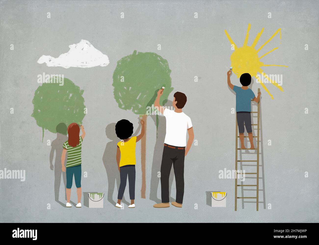 Community painting hi-res stock photography and images - Alamy