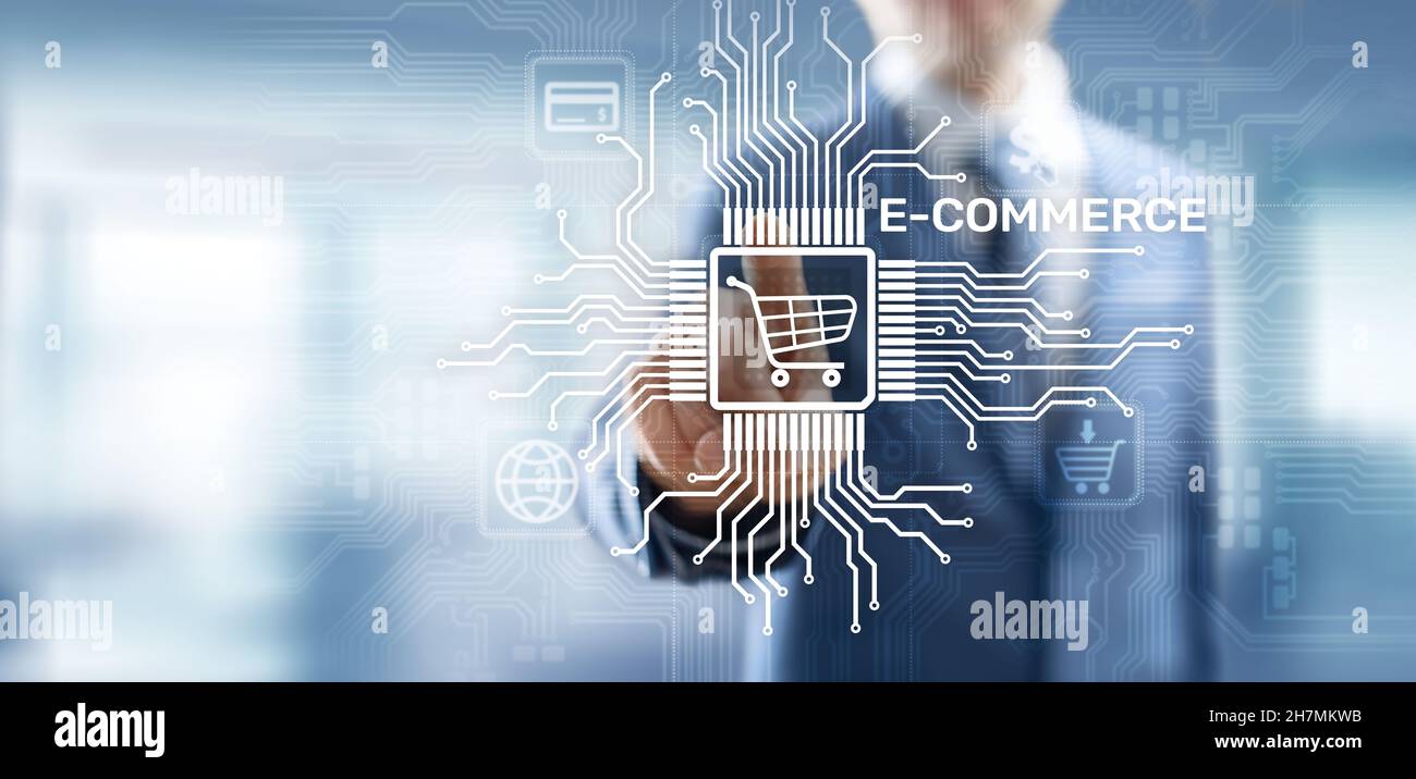 E-commerce business online digital internet shopping concept on virtual ...