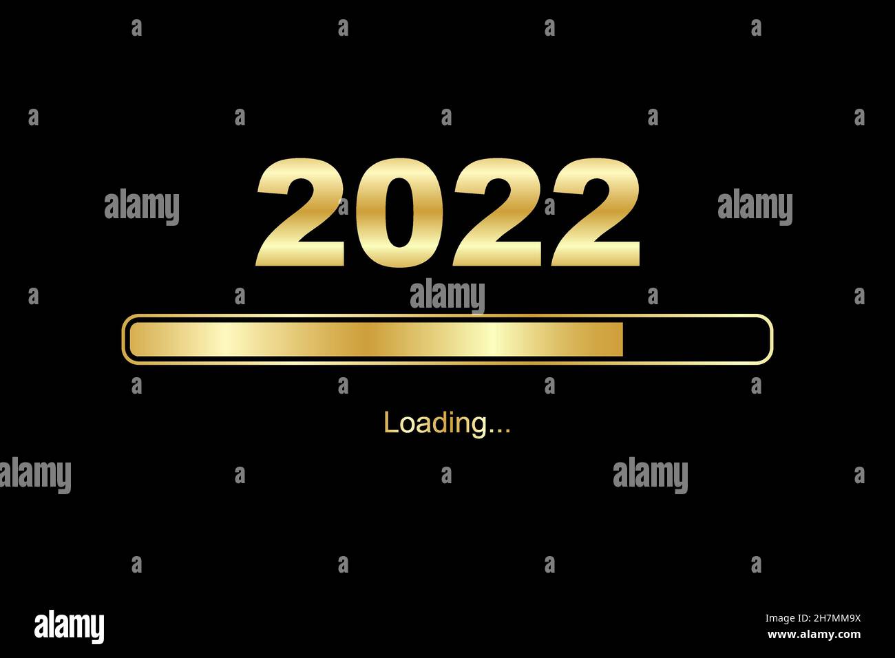 Loading process ahead of new year 2022. Symbol of new year celebration ...