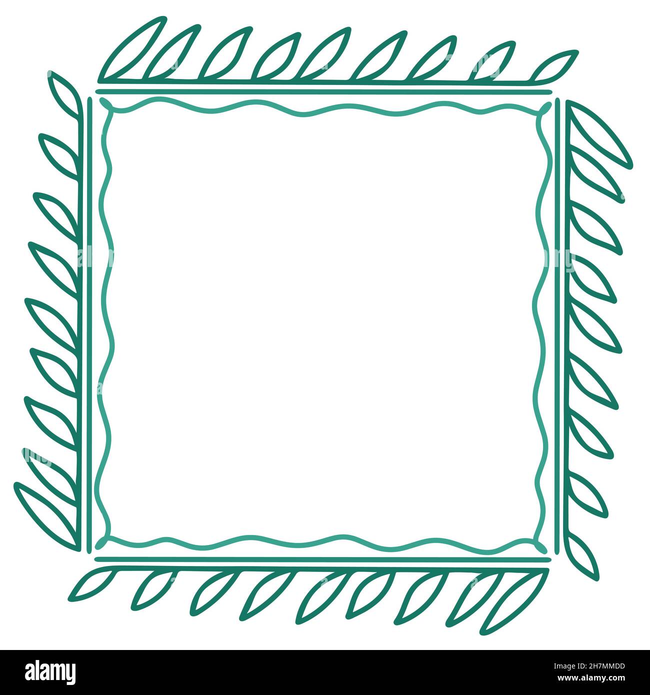 Greenery square frame, vector illustration Stock Vector Image & Art - Alamy