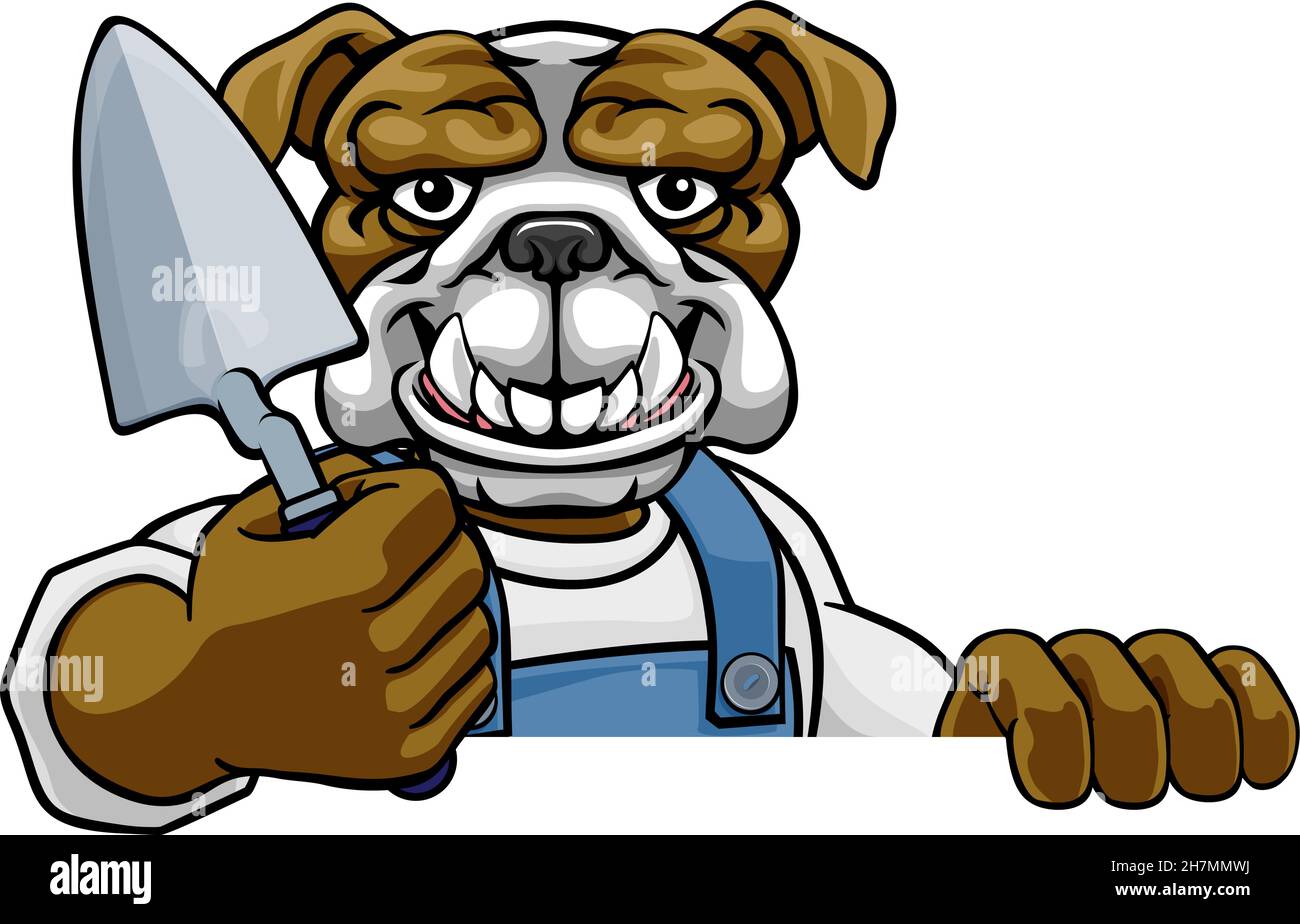 Bulldog Bricklayer Builder Holding Trowel Tool Stock Vector Image & Art ... Bulldog Bricklayer Builder Holding Trowel Tool Stock Vector Image & Art ...