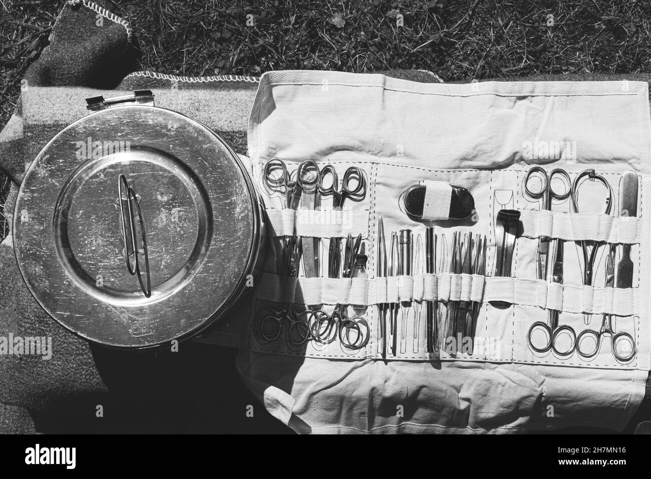 Old Medical And Surgical Instruments. Many Surgical Instruments For ...