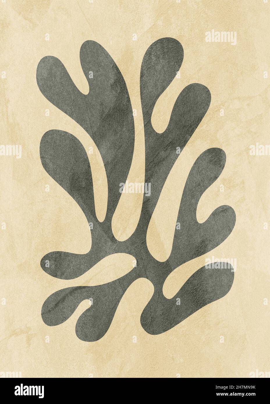 Beautiful minimalist abstract digital art in Henri Matisse style Stock ...