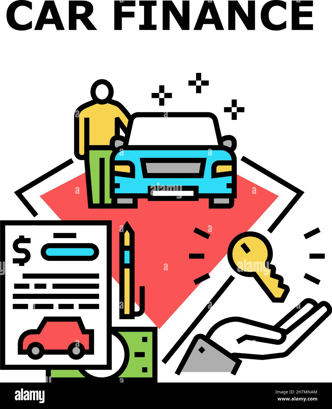 Car Finance Vector Concept Color Illustration Stock Vector Image & Art ...