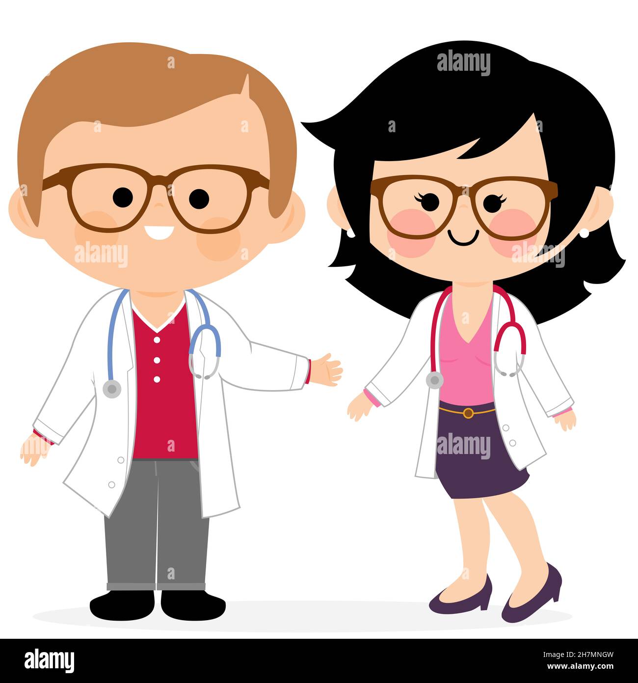 Male and female doctors Stock Photo - Alamy