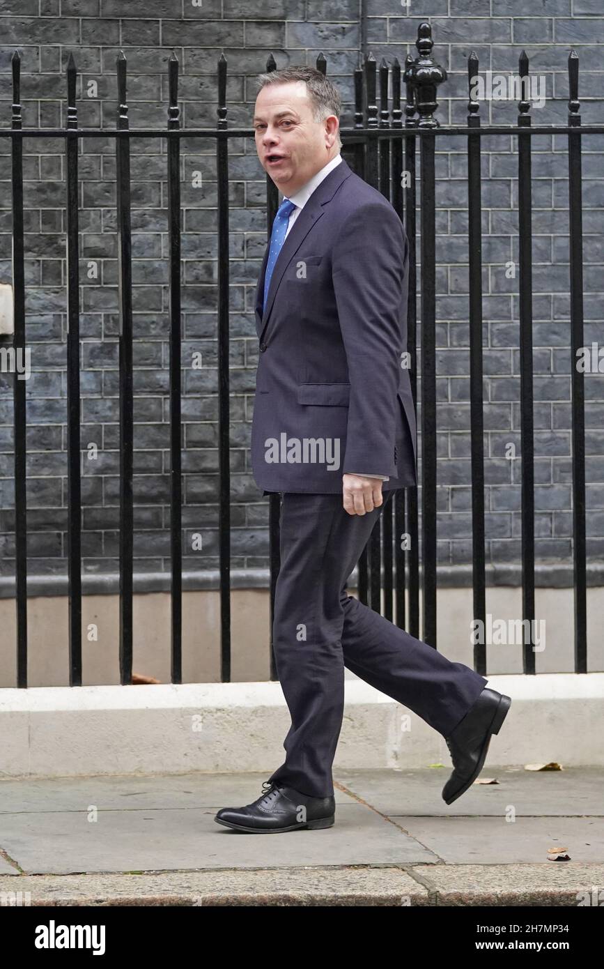 Minister without portfolio in the Cabinet Office Nigel Adams arrives in ...