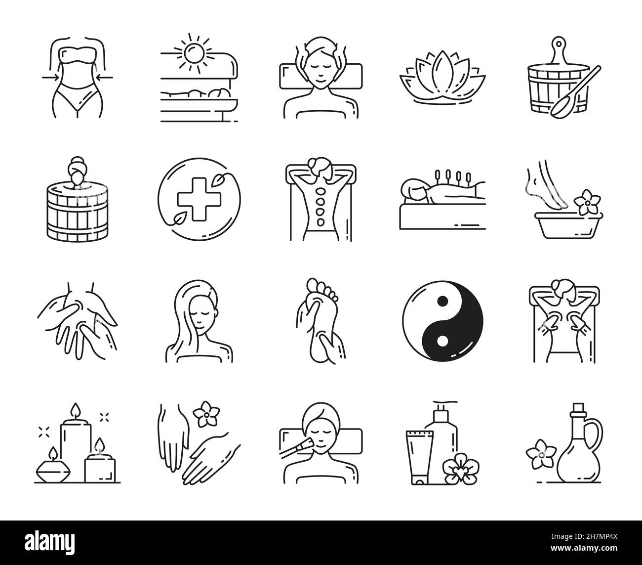 Wellness skin icons Black and White Stock Photos & Images - Alamy