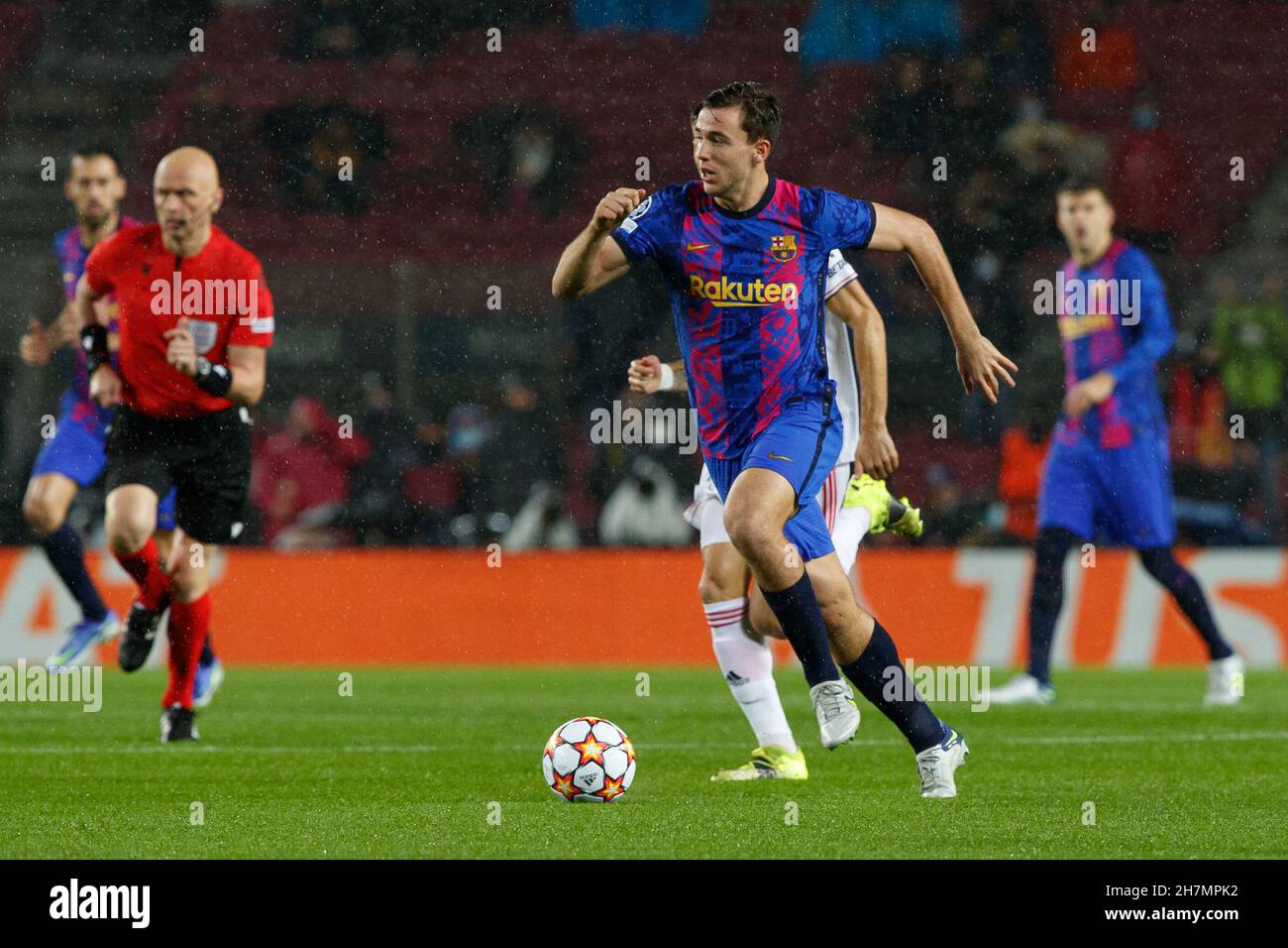 Barcelona, Spain. 23/11/2021, Nico of FC Barcelona during the UEFA ...